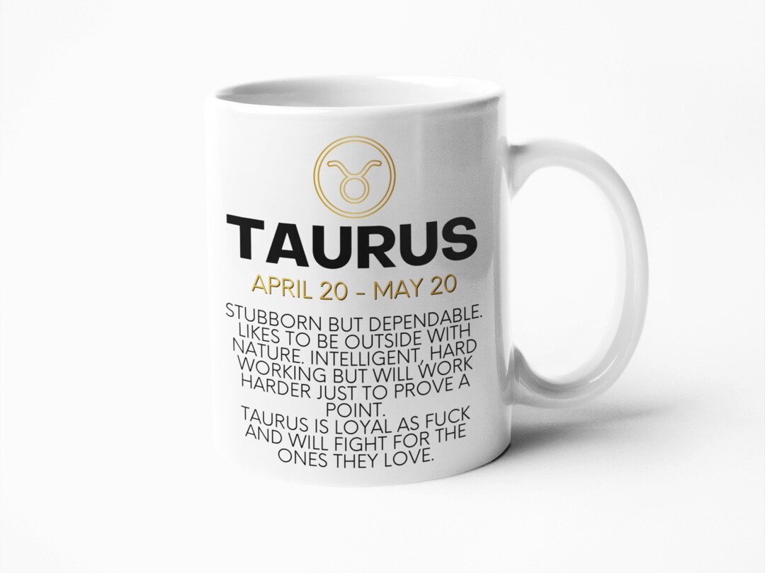 Taurus Star Sign, Taurus Mug Cup, Taurus Gift Ideas, Taurus Coffee Mug ...