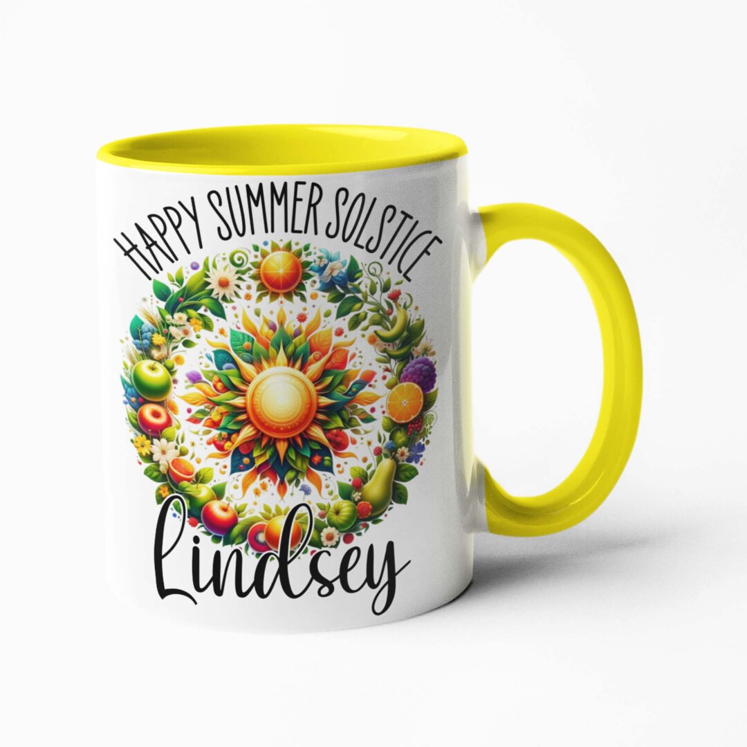 Summer Solstice Personalised Mug, Pagan Gift, Skinny Tumbler, Pagan Mugs, Mug With Name, Gifts ...