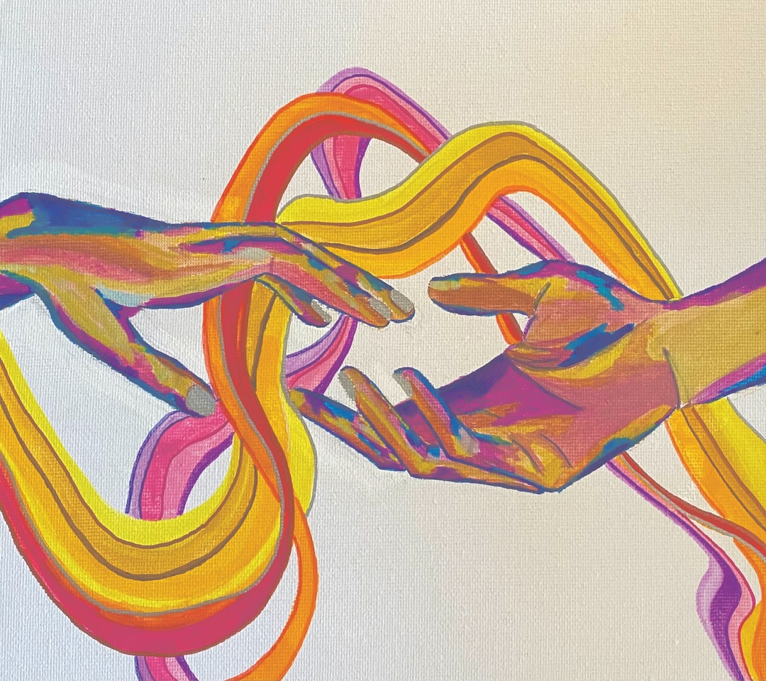 Art Print / Hand Art Print / Hand Print / Hand in Hand Art Print ...