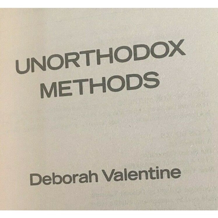 UNORTHODOX METHODS by Deborah Valentine 1989 Avon Books - Etsy