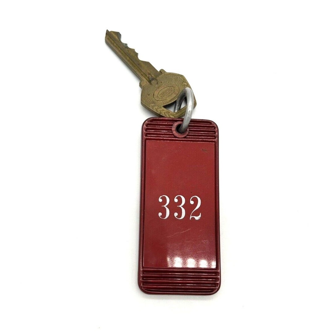 Vintage Hotel Room Key - Red - Room 332 - Etsy