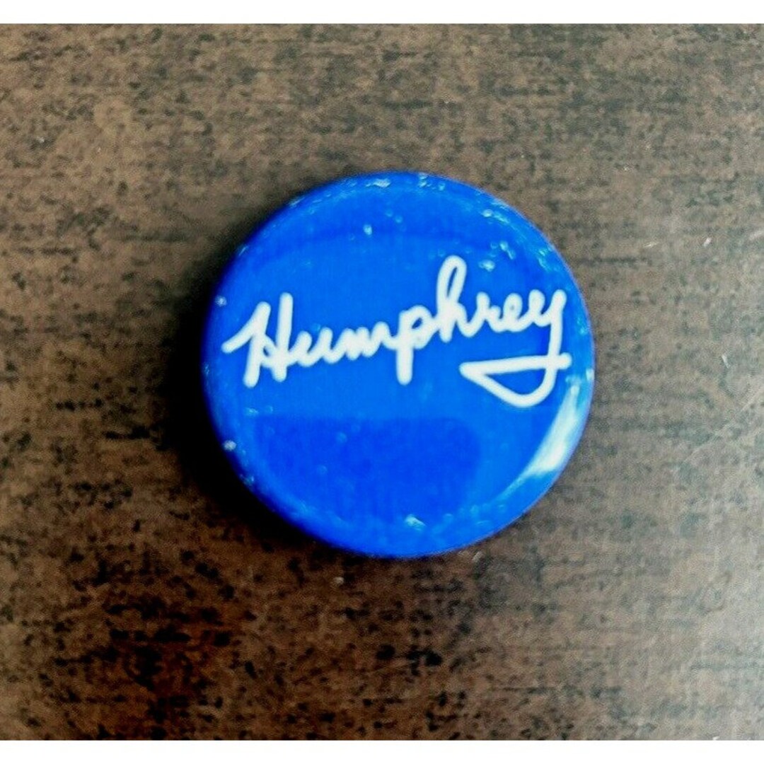 Hubert Humphrey Signature Presidential Campaign Pinback Button 1-1/8 ...