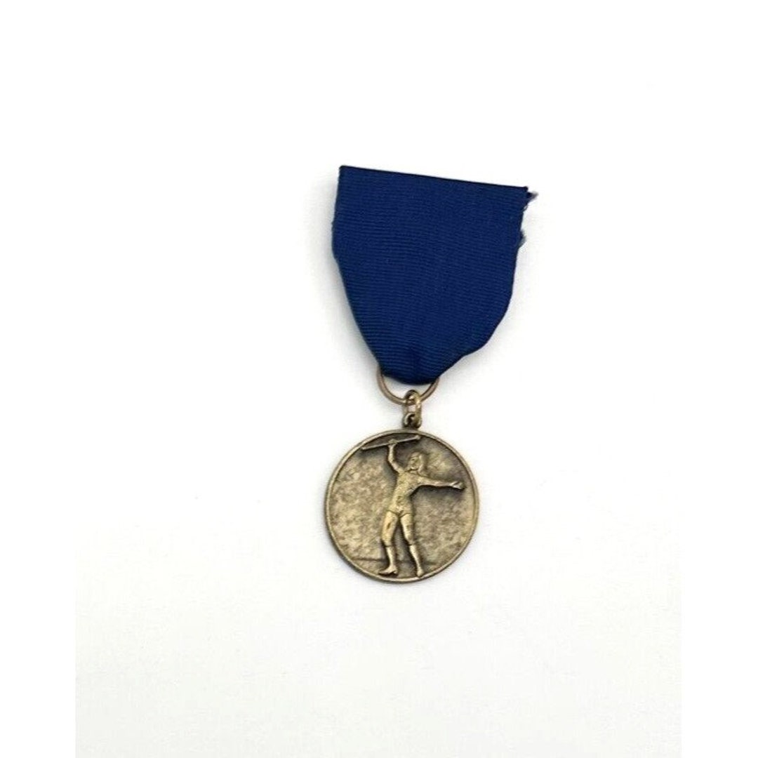 Vintage 1970s Baton Twirler Medal, Blue Ribbon Pin - Etsy