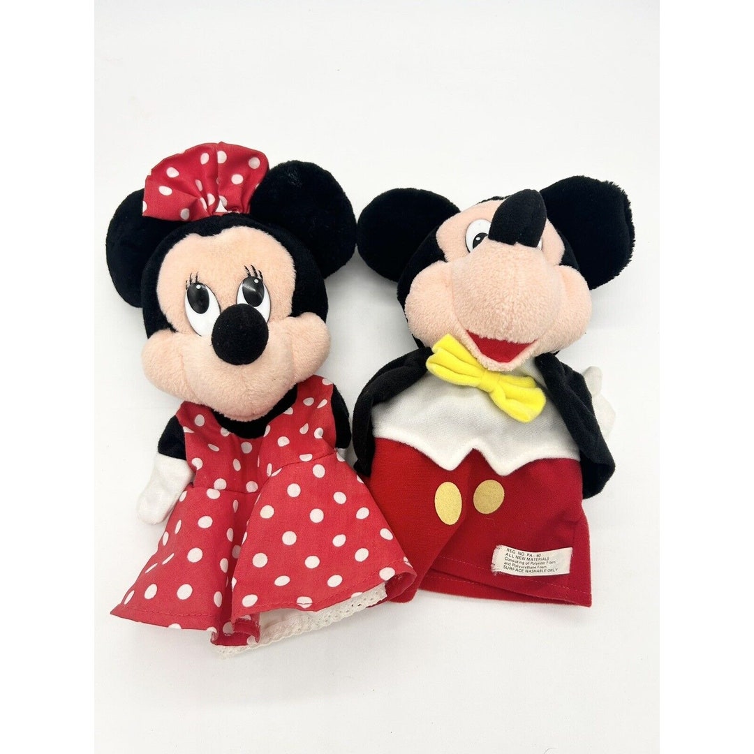 Vintage Mickey Mouse Minnie Mouse Disney Mattel Hand Puppets 1993 - Etsy