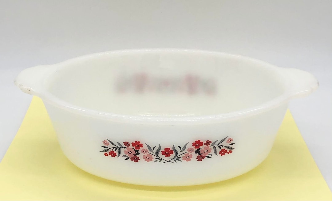 Vintage Fire King Primrose 1.5 Qt Backward Stamp Casserole Dish 467 No ...