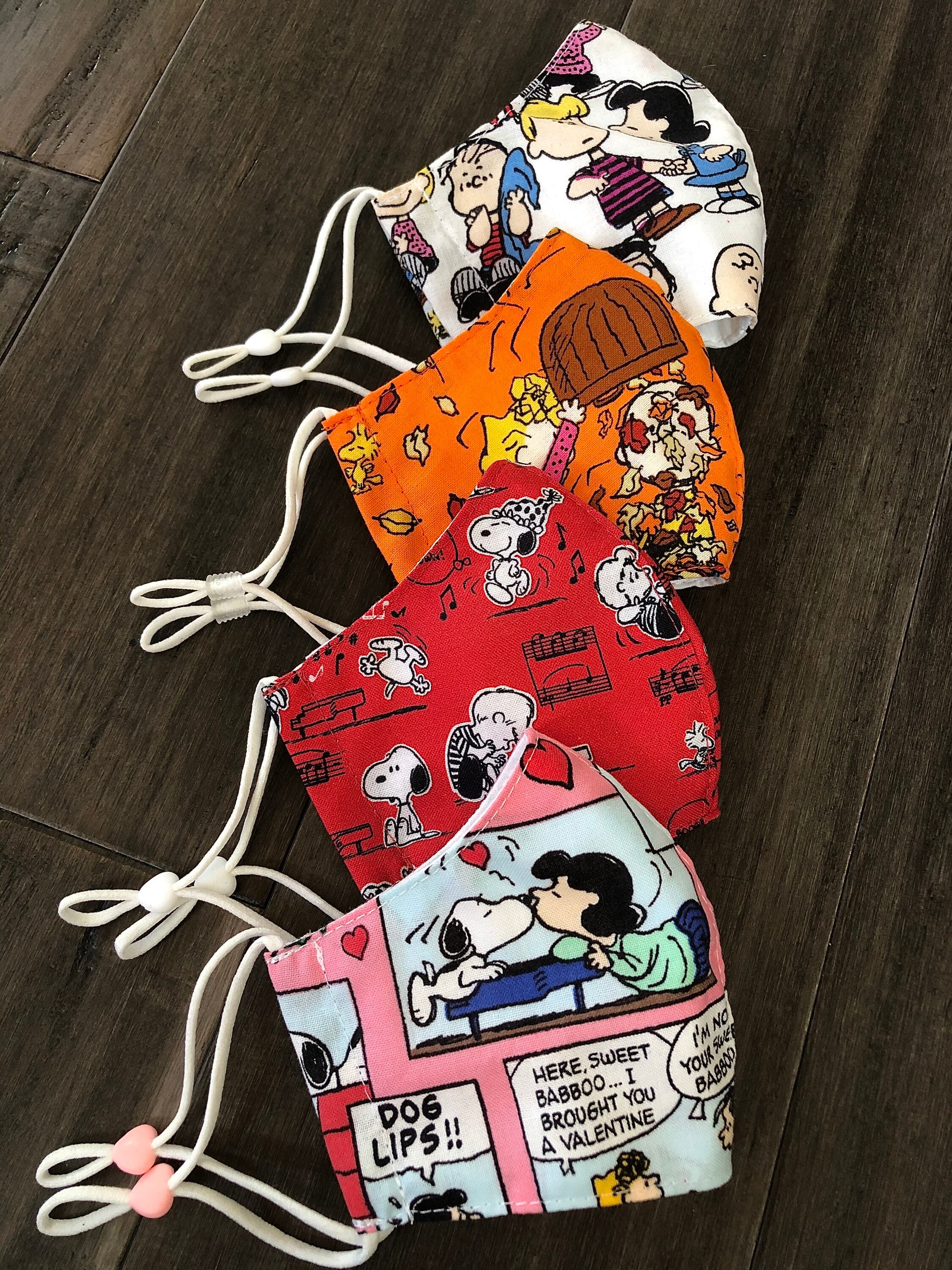 2 Layer Unisex Face mask PEANUTS Snoopy/Charlie | Etsy