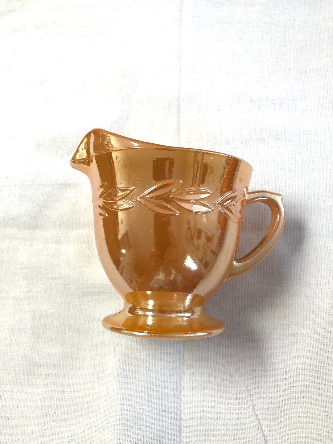 Marigold Luster Ware Carnival Glass Fire King Oven Ware Creamer - Etsy