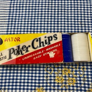 Vintage Astor Plastic Red White and Blue Poker Chips in - Etsy
