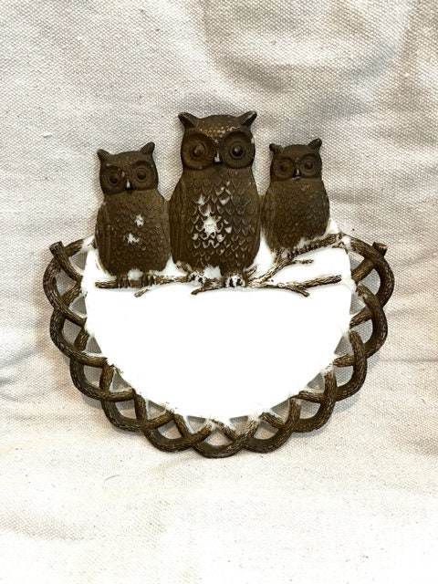 Rare Owl Milk Glass Decorative Plate 1901 - Etsy