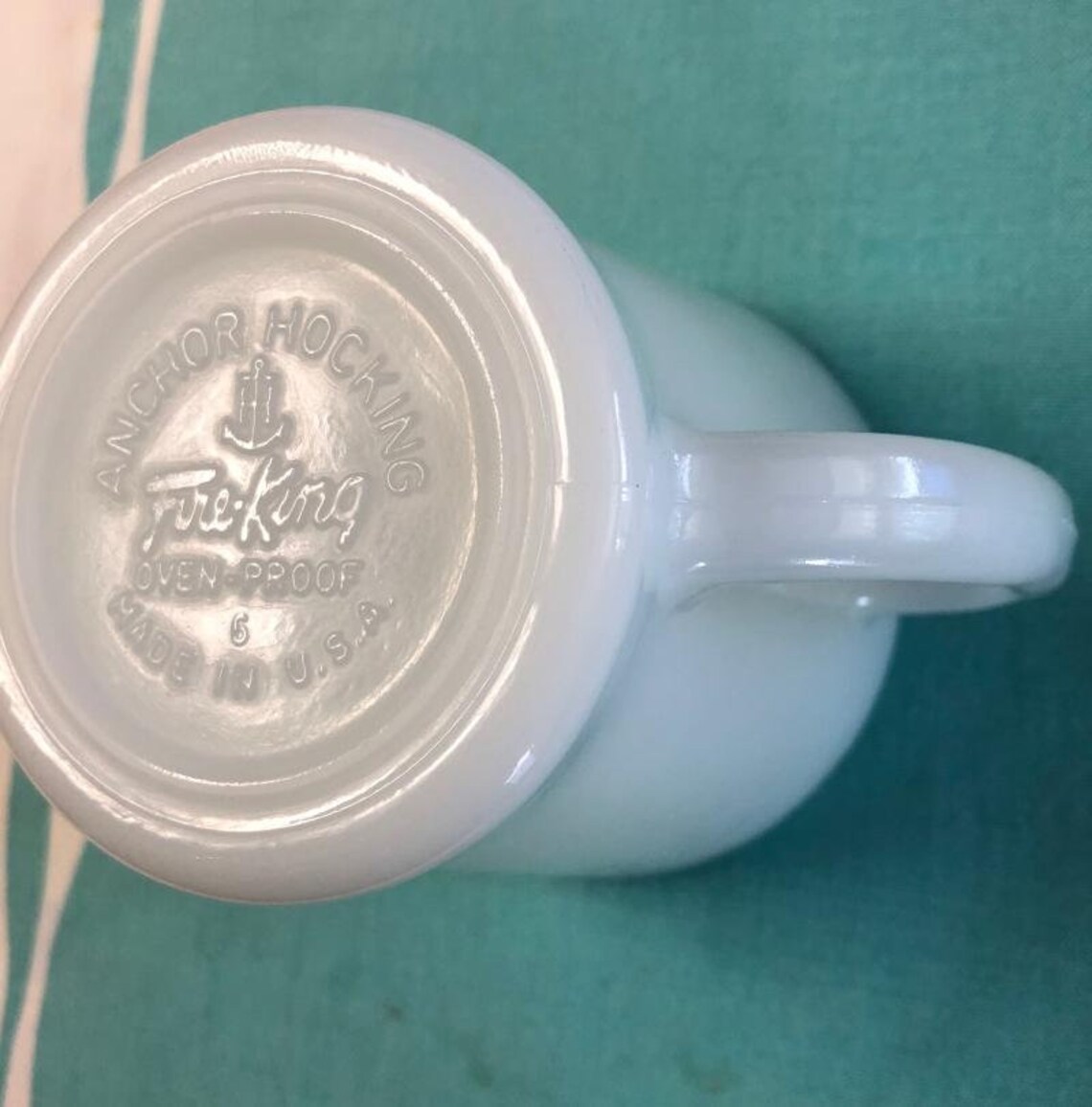 Classic Vintage Fire King-anchor Hocking Coffee Mug-white Milk Glass - Etsy