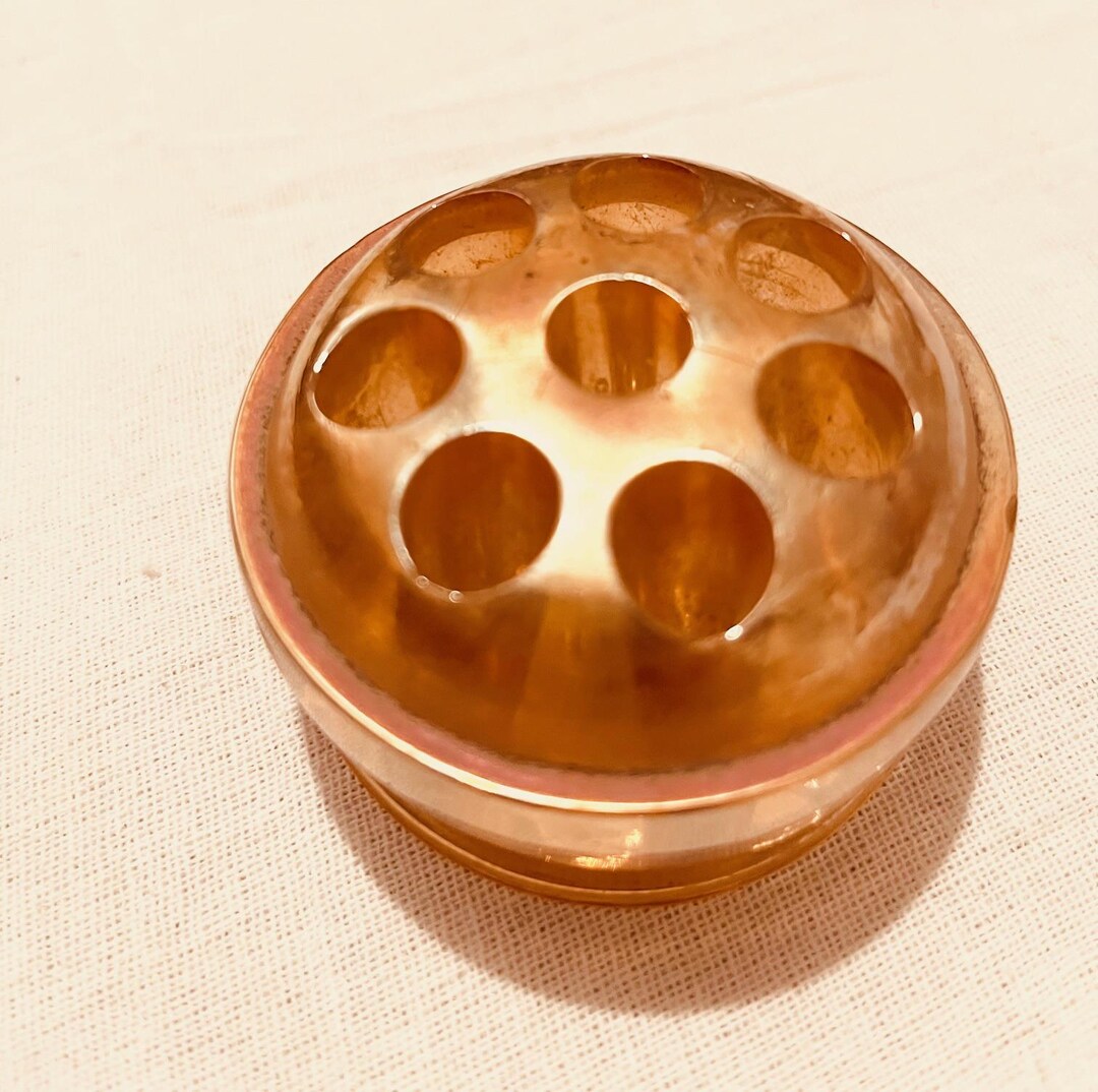 Vintage Glass Marigold Glass Flower Frog - Etsy