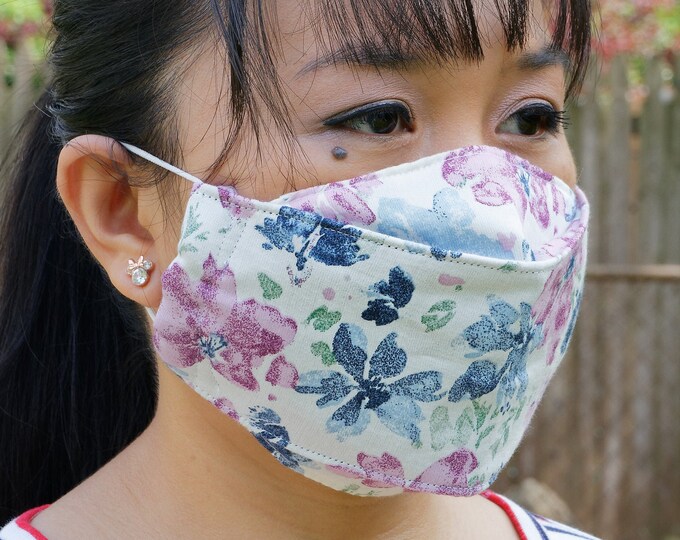 Adult Face Mask - 4 Layer Mask - Washable Face Mask - Cotton Face Mask ...