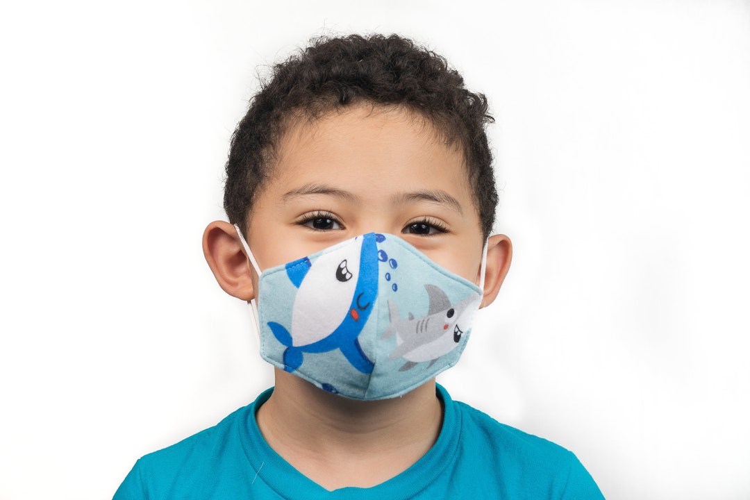 Children's Baby Shark Face Mask Triple Layer 3 Layer - Etsy