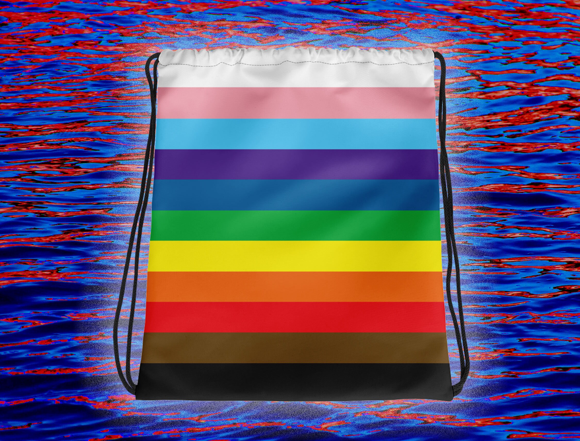 Pride for All Inclusive POC Trans Gay Pride Flag Drawstring - Etsy