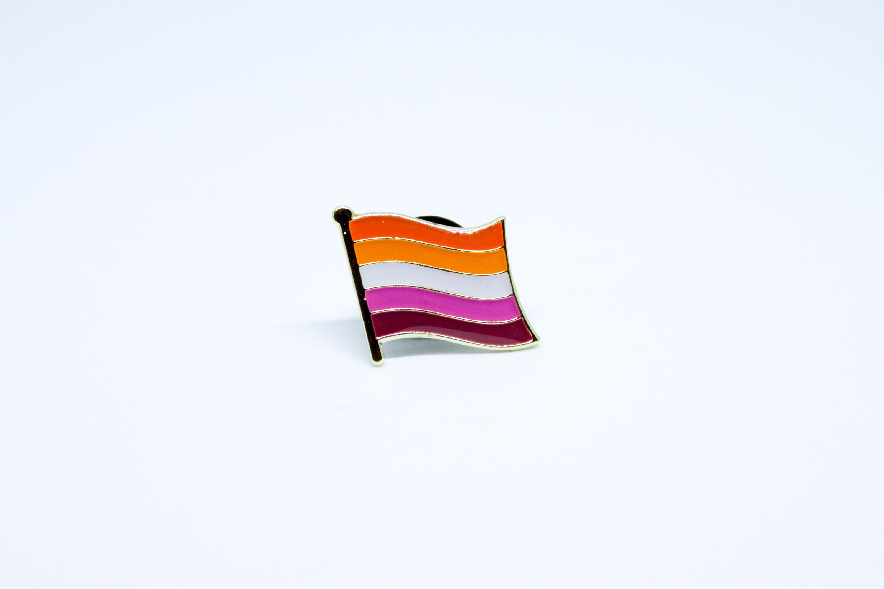 Sunset Lesbian Pride Flag Pin Fly Your Flag Metal Lapel Etsy