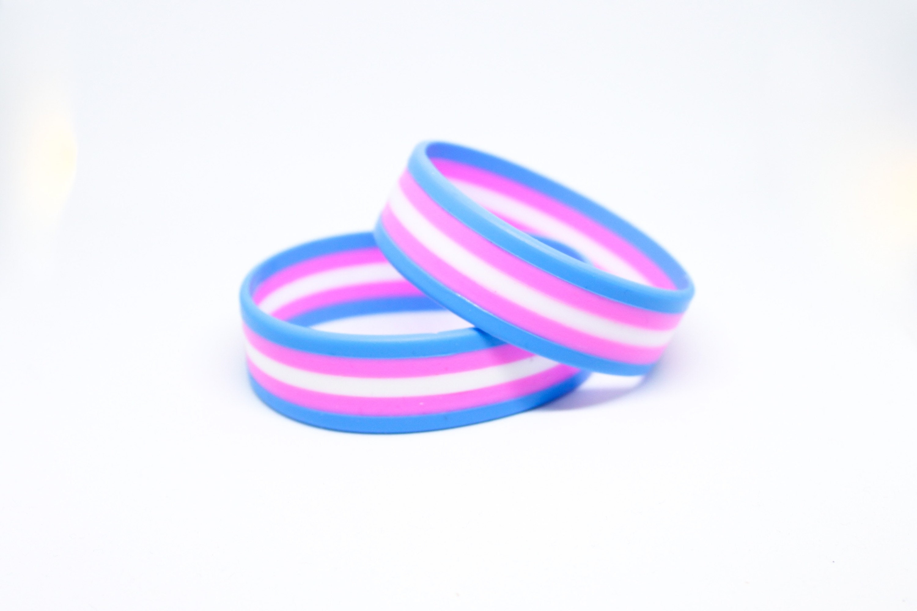 Trans Pride Bracelet Silicone Rubber LGBT Pride Stretchy - Etsy UK