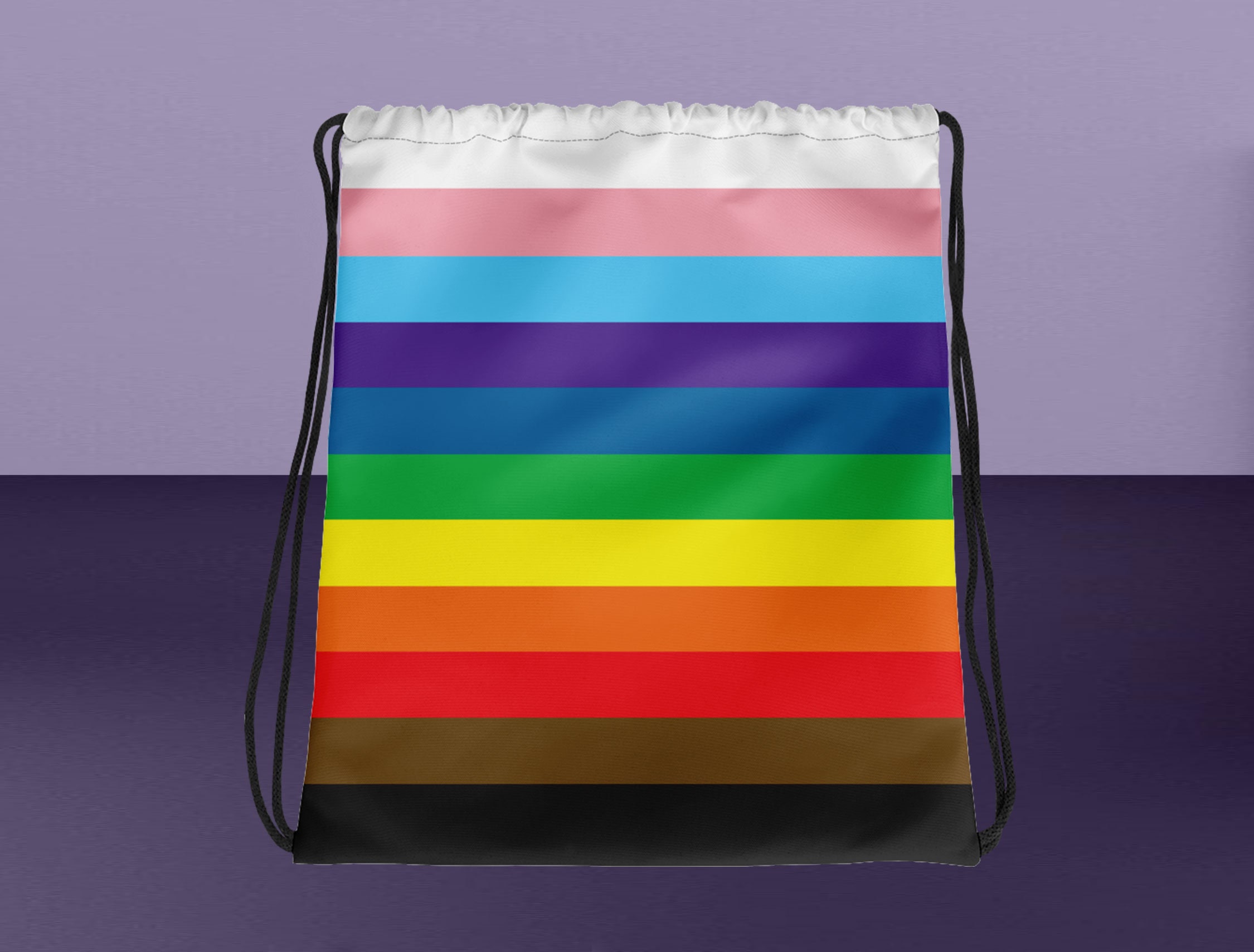 Pride for All Inclusive POC Trans Gay Pride Flag Drawstring - Etsy