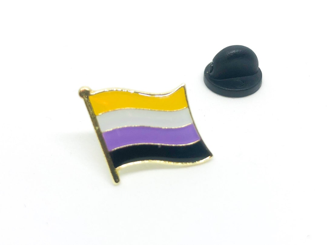 Non-binary Pride Flag Pin Fly Your Flag Metal Lapel Pin Brooch ...