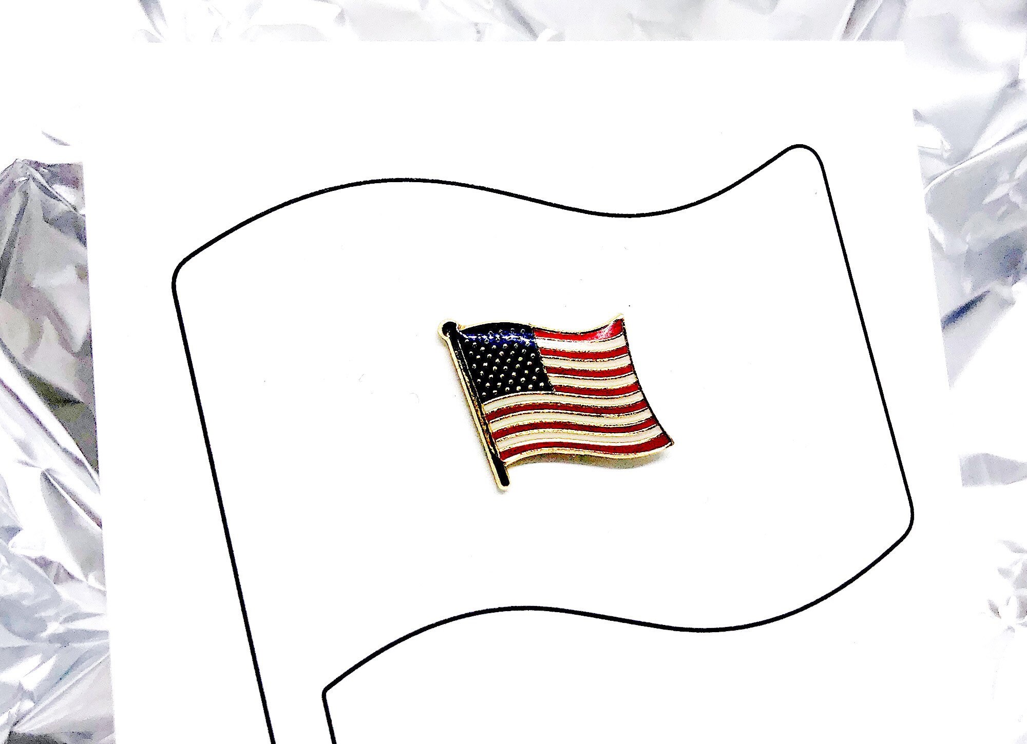 American Flag Pin Fly Your Flag Metal Lapel Pin Brooch | Etsy