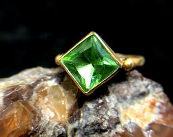 Square Cut Peridot - Etsy