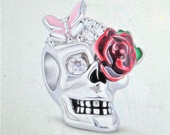 Pandora Skull Charm - Etsy