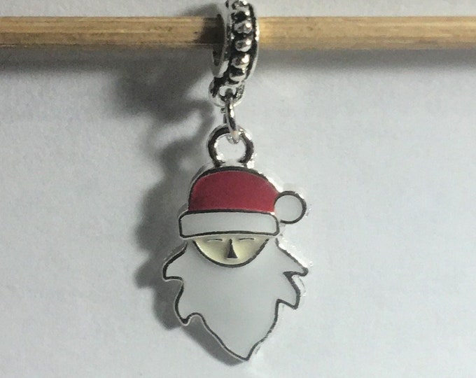 25pcs Santa Charms Christmas Holiday Charm Antique Silver Tone 13x24mm ...