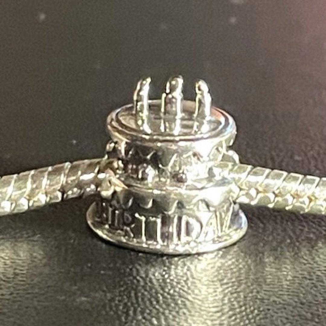 Happy Birthday Cake Charm for Pandora Bracelets , Birthday Charm ...