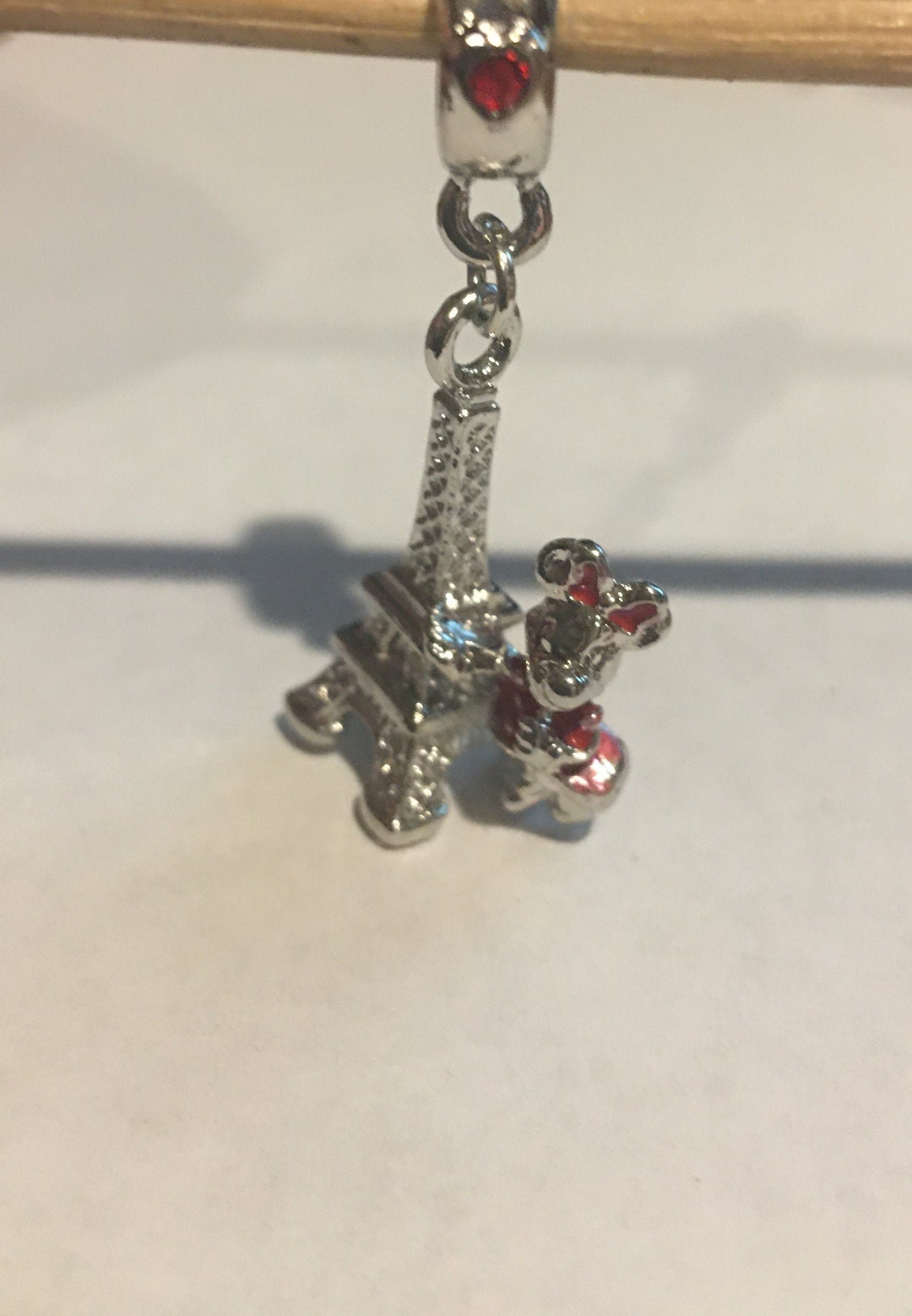 Minnie Mouse Eiffel Tower Dangle Charm Fits Pandora Bracelets , Minnie ...