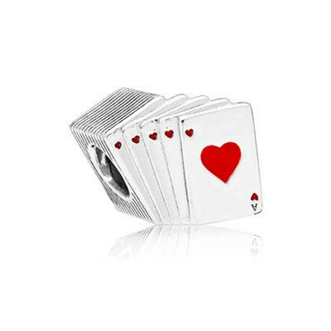 Poker Cards Charm , Fits Pandora Bracelets , Playing Cards Charm, Royal ...