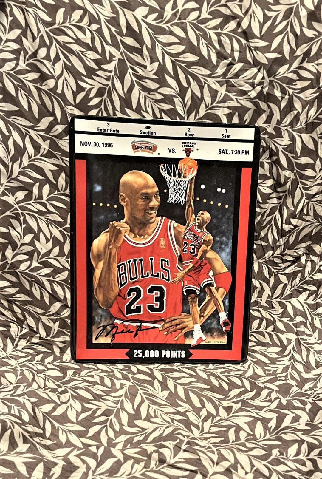 Michael Jordan Collector Plate , Chicago Bulls 25000 Points , Upper ...