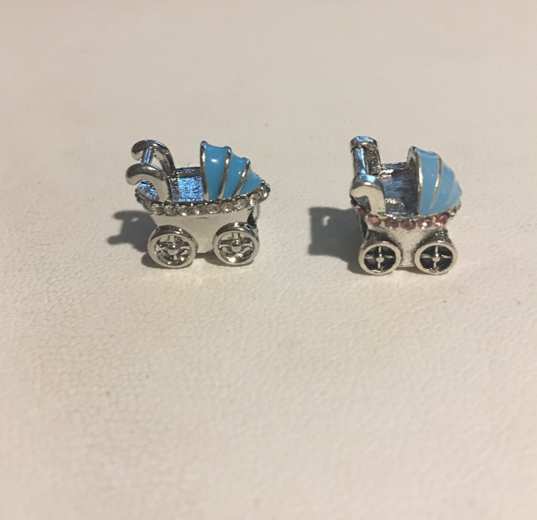 Baby Pram Carriage Charm Fits Pandora Bracelets ,blue Baby Carriage ...