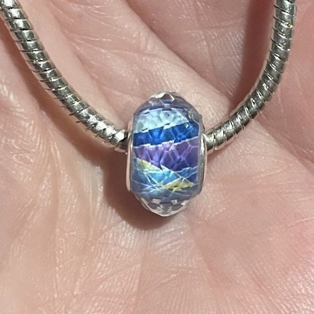 Murano Glass Geometric Shapes Spacer Bead Charm , Fits Pandora ...