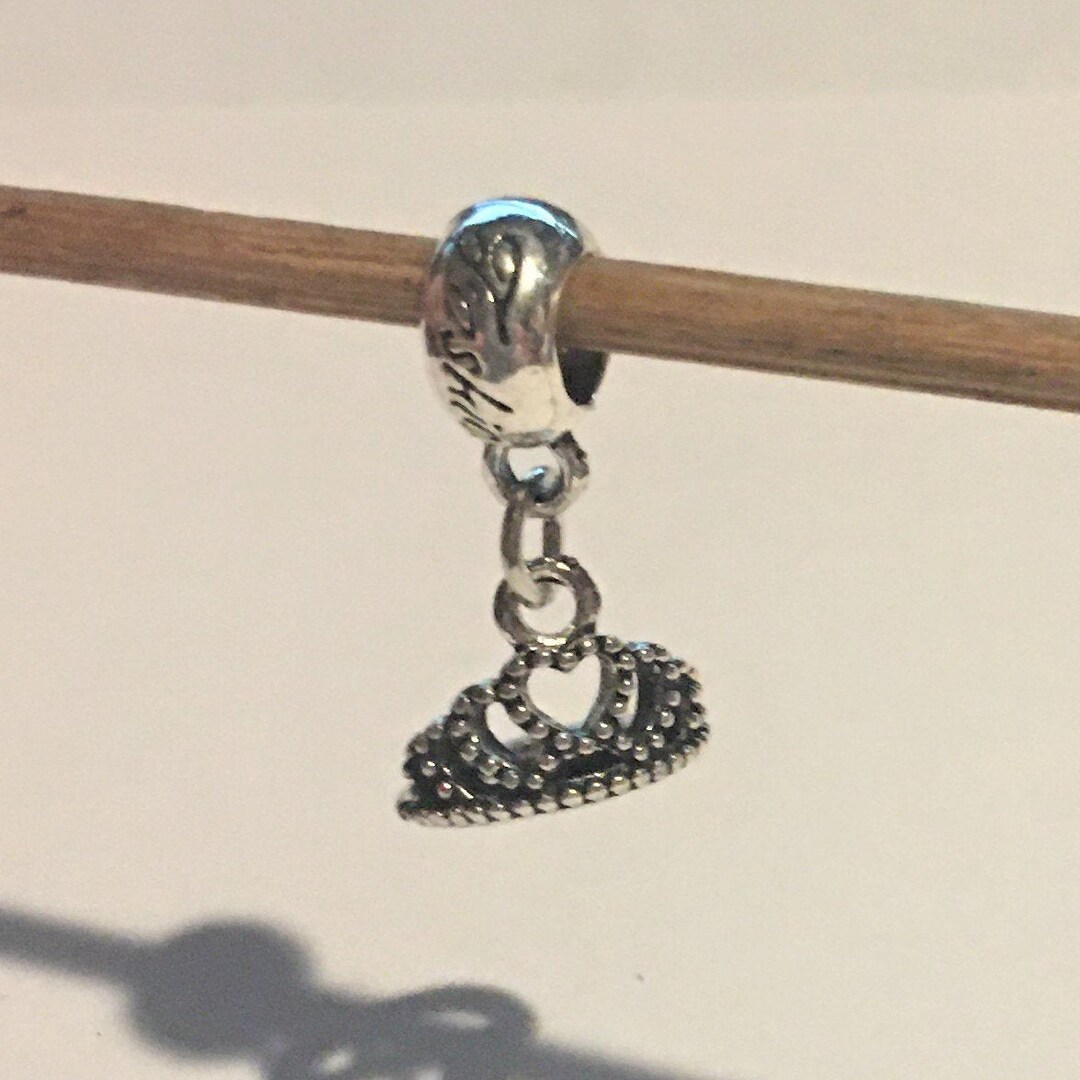 Princess Tiara Charm Fits Pandora Bracelets , Hearts Tiara Pendant ...