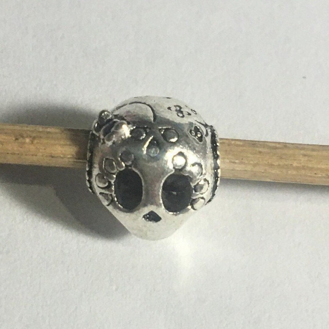 Skull Girl Charm Fits Pandora Bracelets, Charm Bead, Alien Charm ...