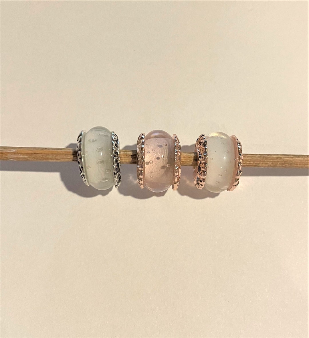 Murano Glass Spacer Bead Fits Pandora Bracelets , Bubble Charm Bead ...