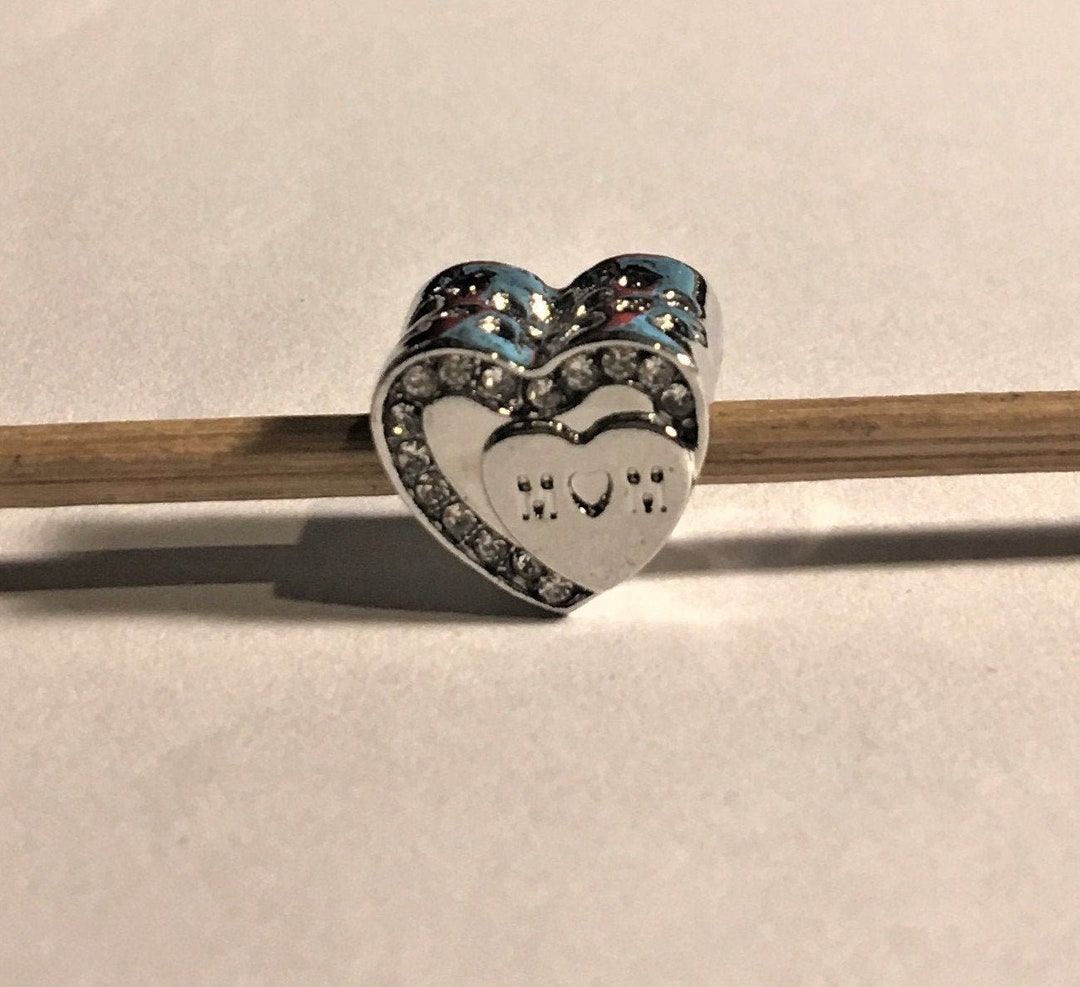 Mom Heart Charm Fits Pandora Bracelets , Mother Charm, Mother's Day ...