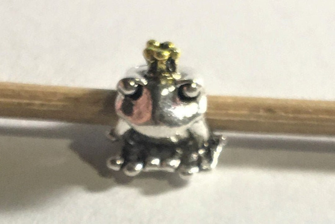Prince Frog Charm Fits Pandora Bracelets , Golden Crown/prince Charm ...
