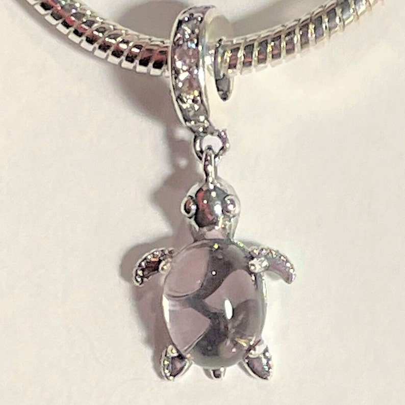 Pandora Style Murano Glass Sea Turtle Dangle Charm Blue - Etsy