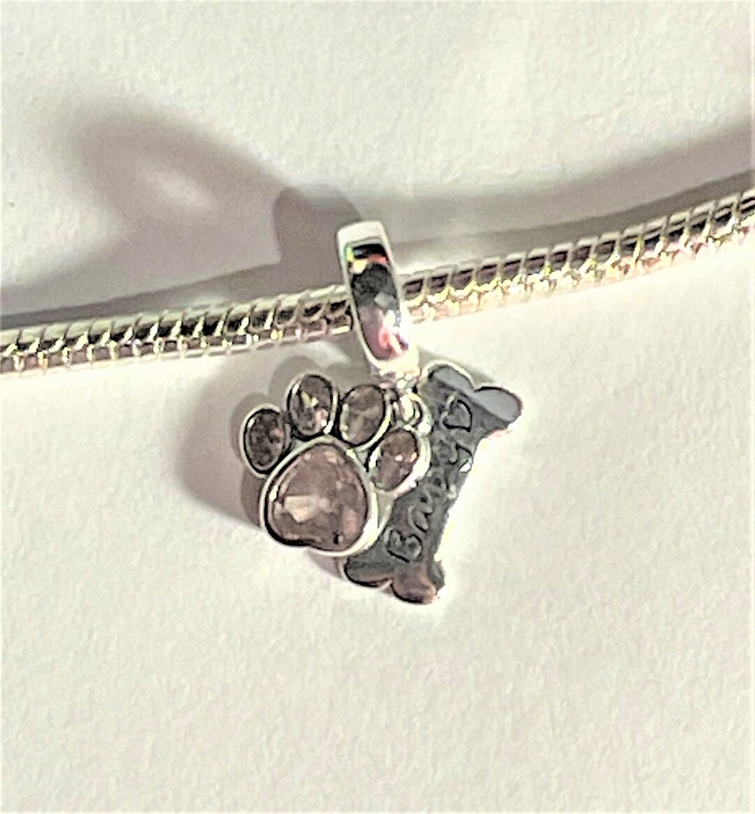 Dog Pawprint Charm Fits Pandora Bracelet Pandora Style Pink - Etsy