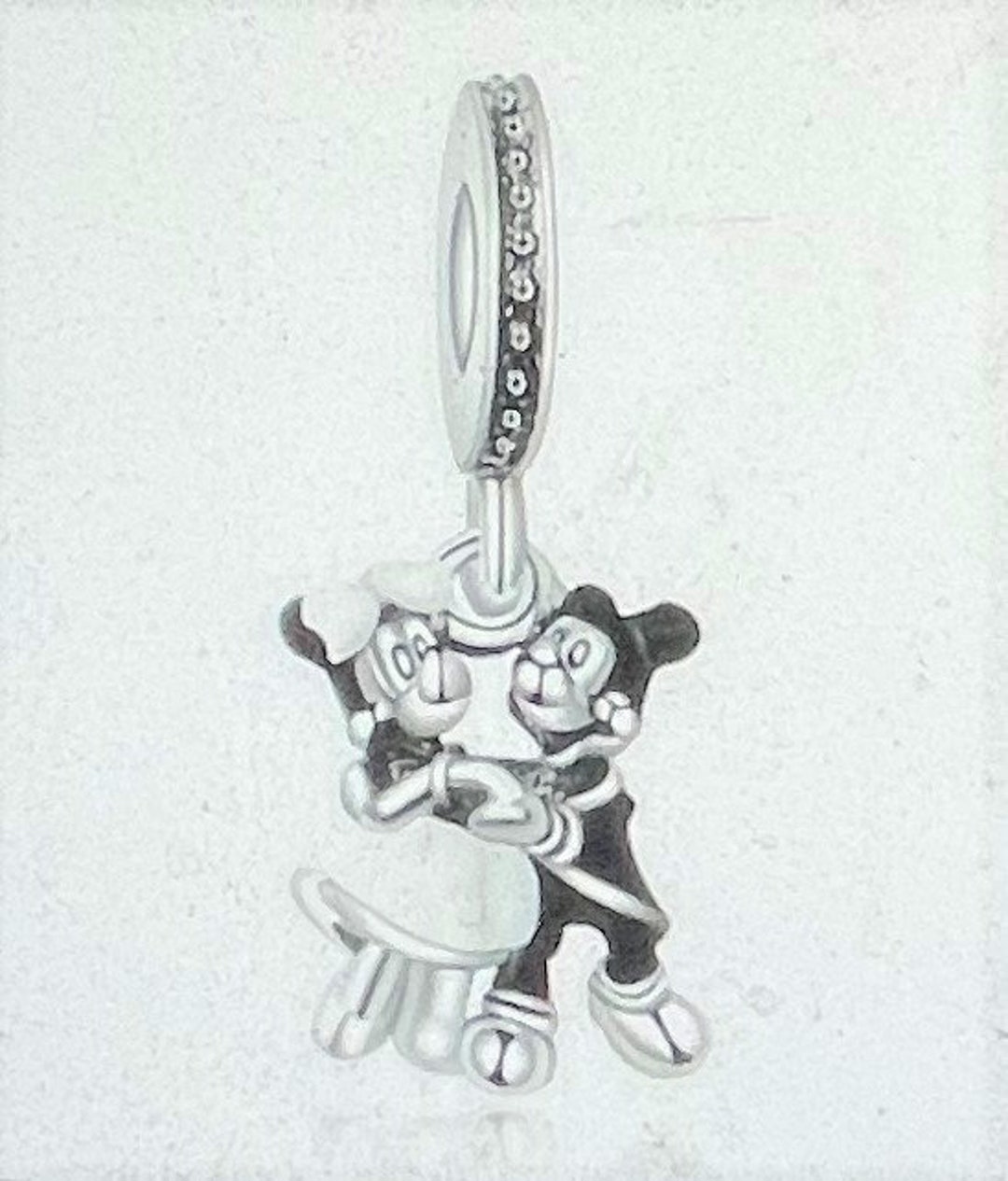 Mickey Mouse and Minnie Mouse Dancing Charm Fits Pandora Bracelets ...
