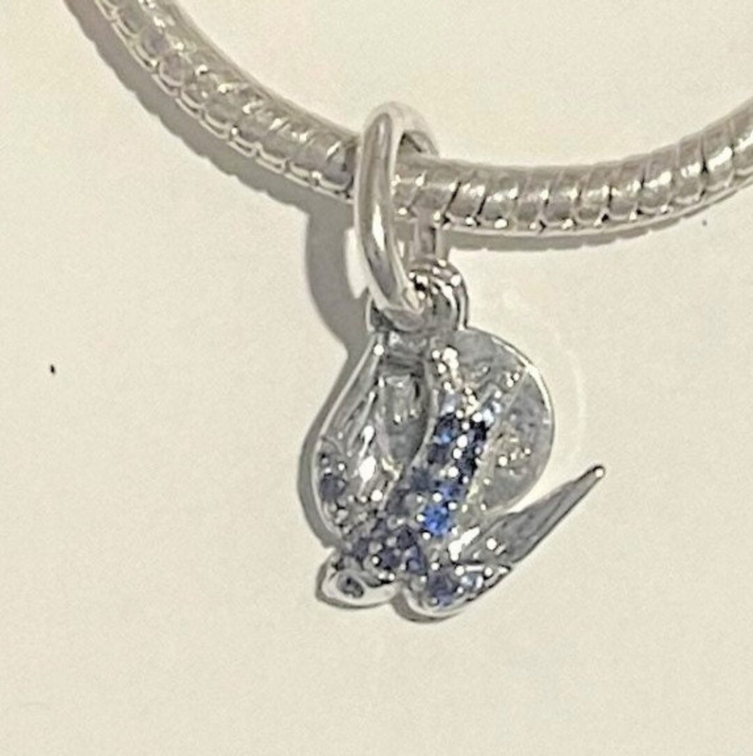 Sparkling Swallow & Quote Double Dangle Charm Fits Pandora - Etsy