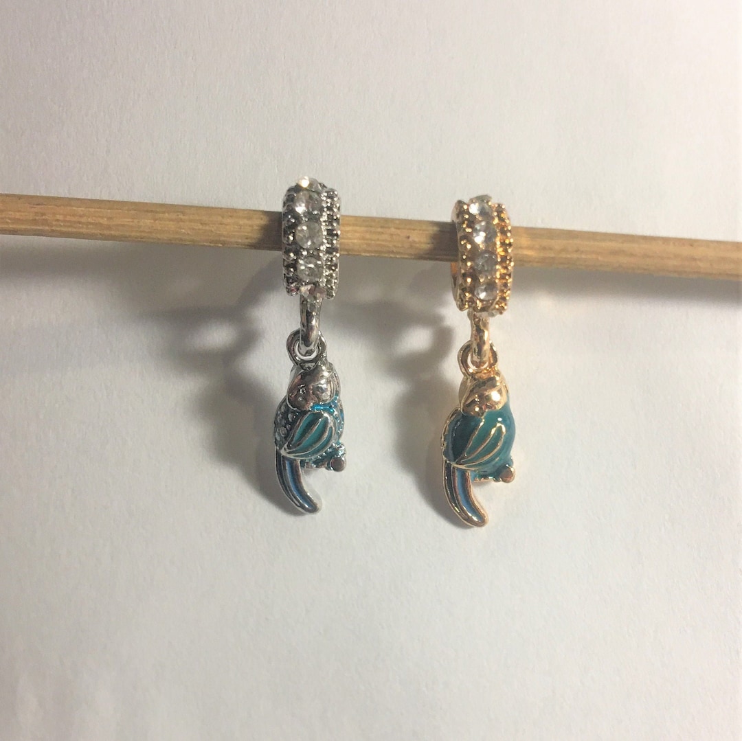 Tropical Parrot Charm Fits Pandora Bracelets , Bird Dangle Charm, Green ...