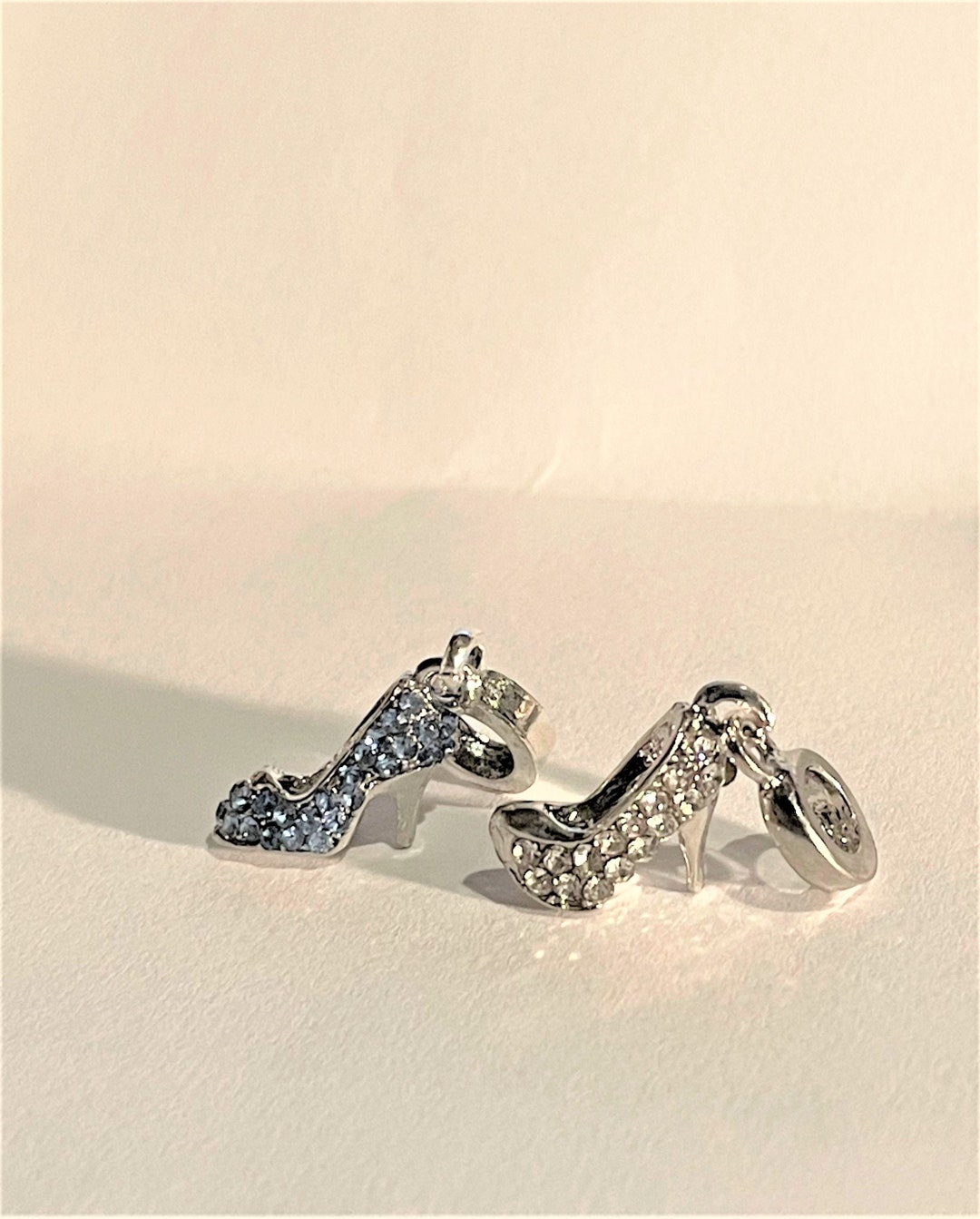 Cinderella Sparkling Slipper Shoe Charm Fits Pandora Bracelets , Clear ...
