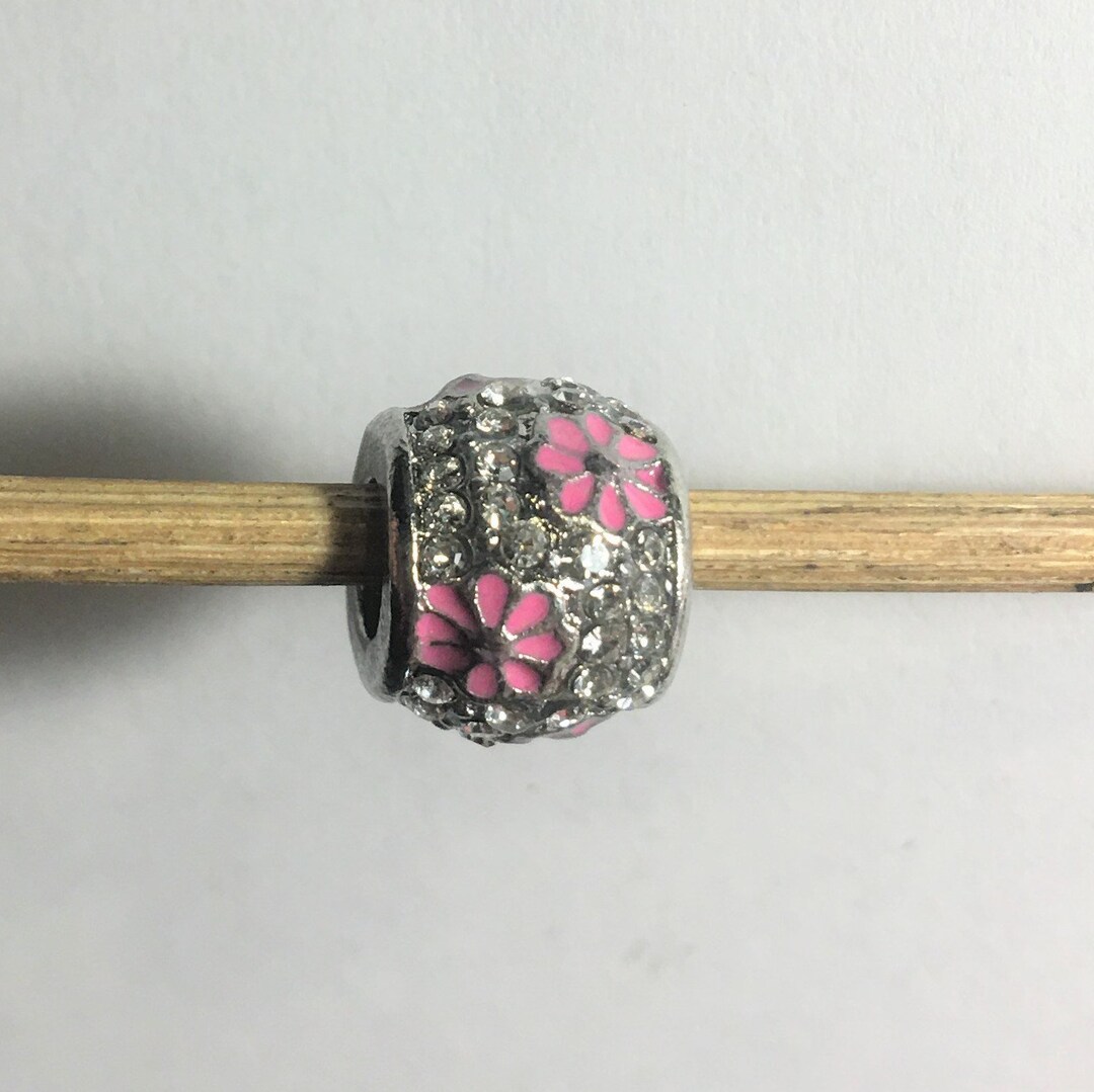 Daisy Charm fits Pandora Bracelets , Pink Daisies Daisy Flower Charm ...