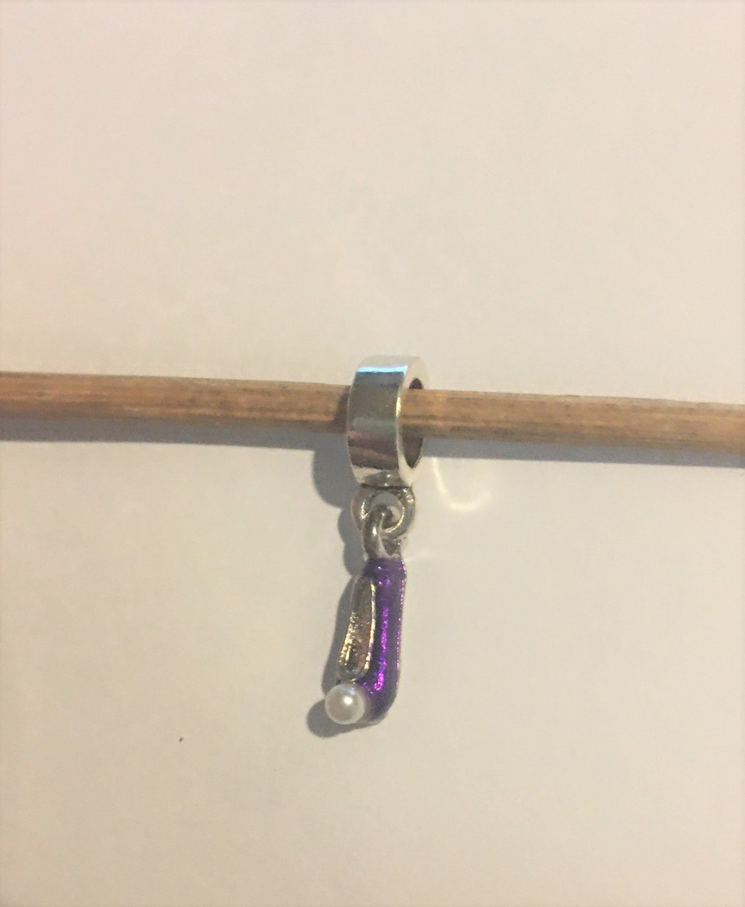 Princess Slipper Charm Fits Pandora Bracelets , Princess Shoe Dangle ...