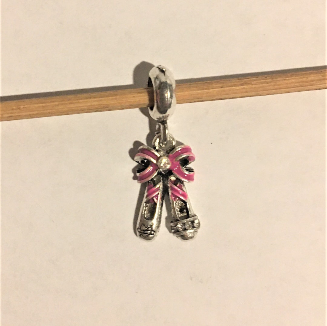 Ballerina Slippers Charm Fits Pandora Bracelets , Ballet Slippers ...