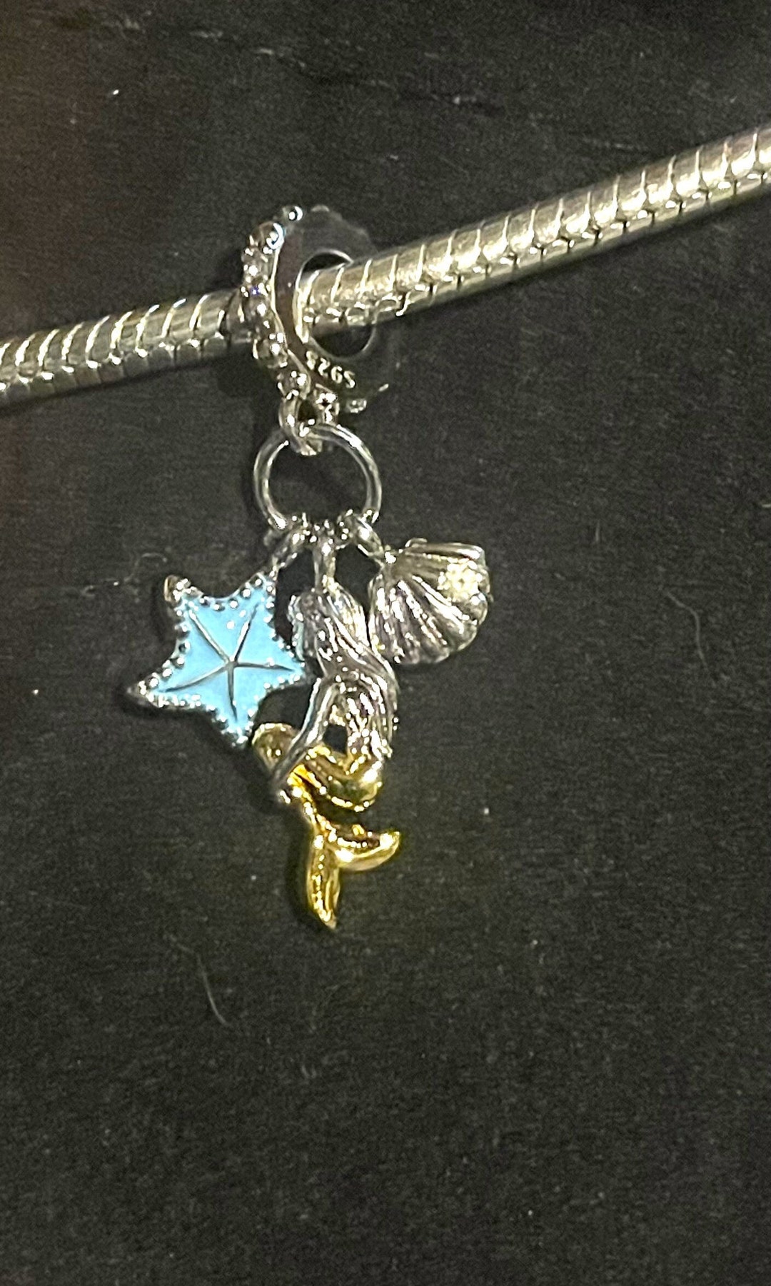 Mermaid Charm , Seashell , Starfish , for Bracelets , Ocean Charm ...