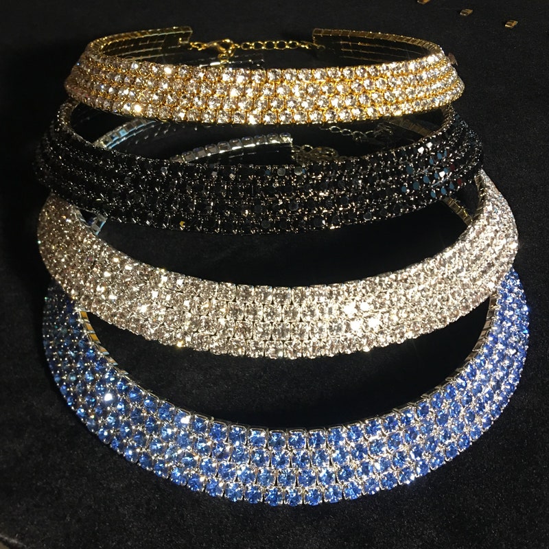Rhinestone Choker - Etsy