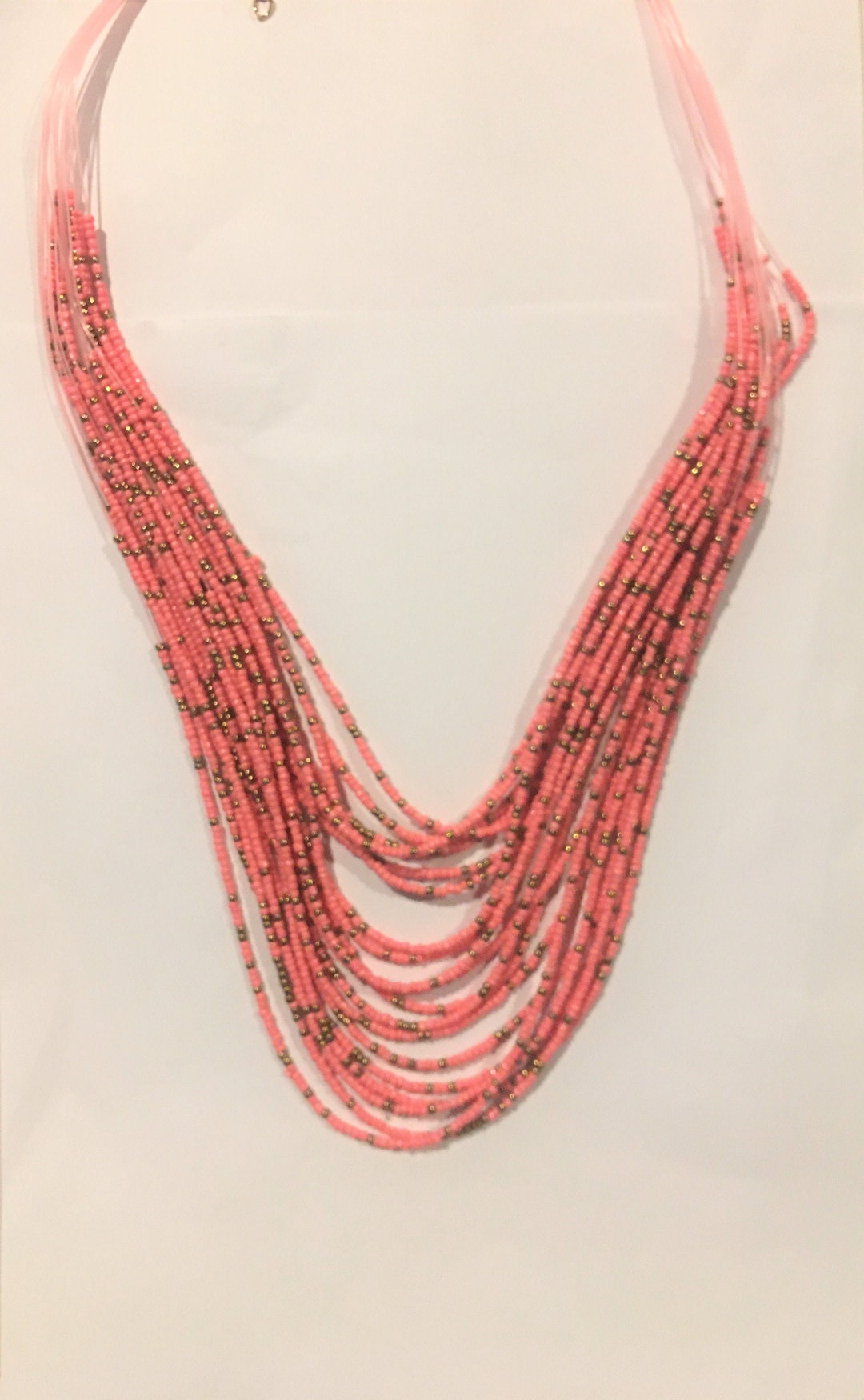 Multi Layer Seed Bead Multi Strand Beaded Adjustable Nylon Cord ...