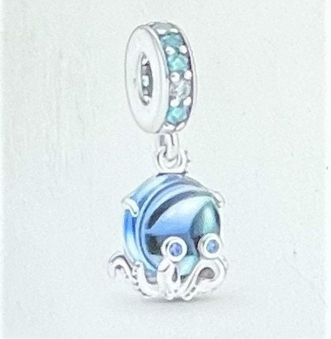 Murano Glass Cute Octopus Dangle Charm Fits Pandora Bracelet , Blue ...